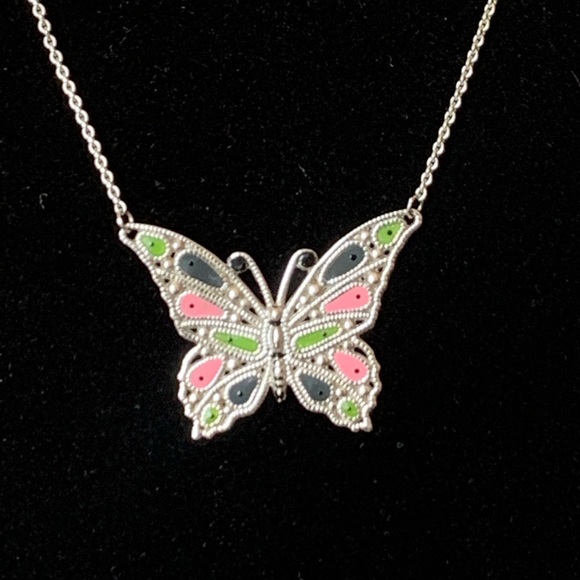 Jewelry | Vintage White Gold Butterfly Necklace | Poshmark